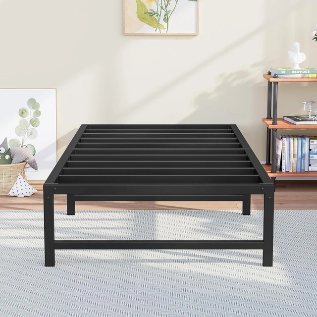 3FT SINGLE BED Heavy Duty Steel Slats Single Metal Bed Frames with 31 ...