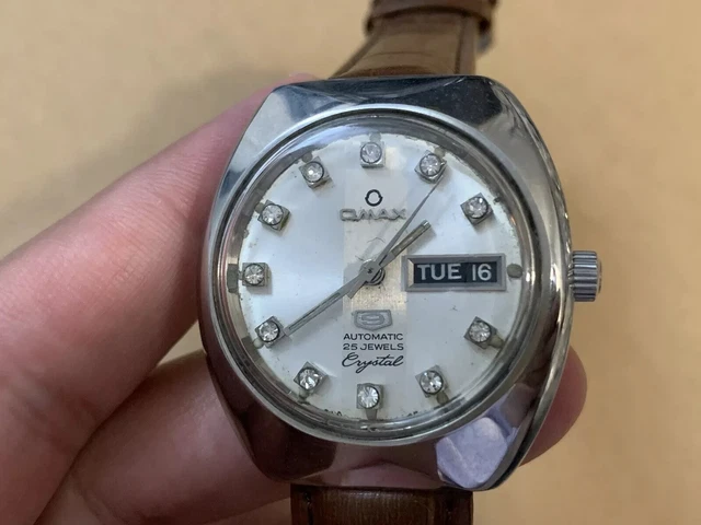 VINTAGE OMAX 9 Diamond Dial Automatic Mens Watch (SR-236) £47.51 ...