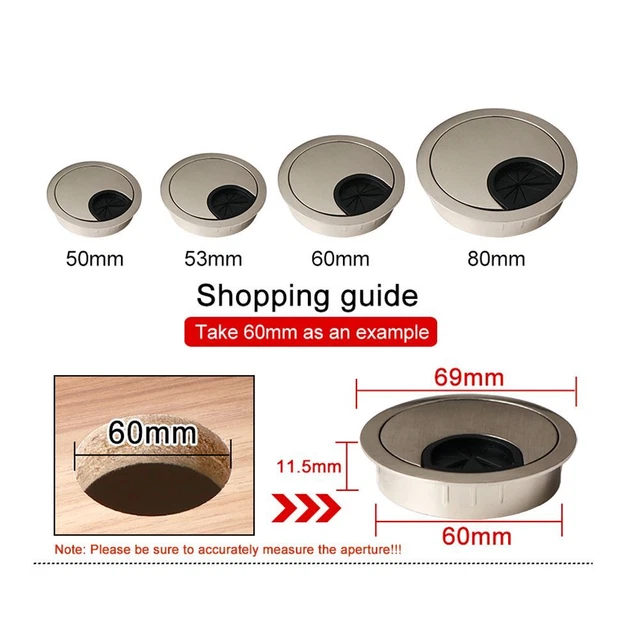 HARDWARE DESK TABLE Cable Fastener Wire Hole Cover Line Box Computer ...