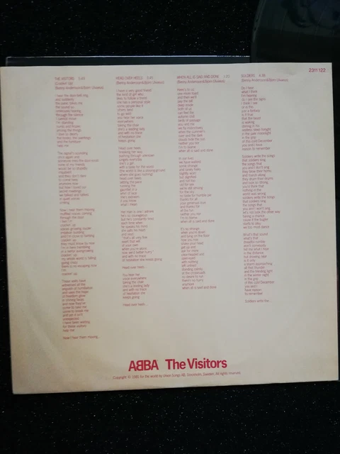 ABBA - THE Visitors LP Album Vinyl Schallplatte EUR 15,00 - PicClick DE