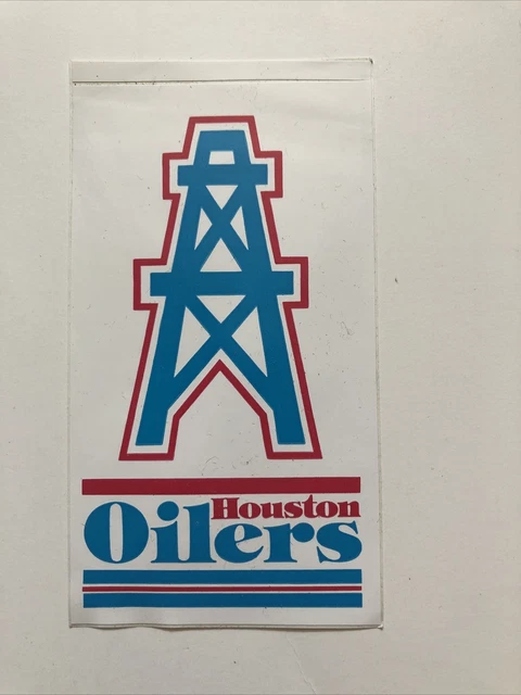 NFL HOUSTON OILERS Vintage Defunct 1990's Oil Rig Team Logo Football ...