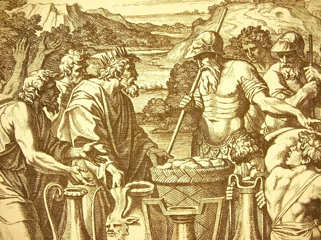 ABRAHAM MELCHISÉDEK ROI de Salem La Bible Nicolas Chaperon 1649 Raphaël ...