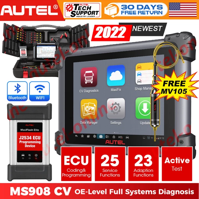 AUTEL MAXISYS CV MS908CV 2022 Heavy Duty Truck/ Semi Truck/ Bus ...