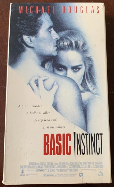 VHS “BASIC INSTINCT” Michael Douglas Sharon Stone R 1992 Drama Mystery ...