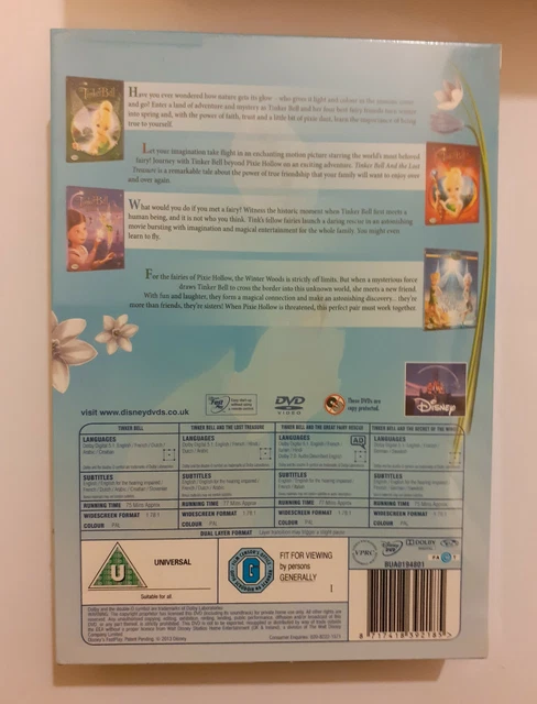 TINKERBELL FOUR FILM Collection Disney DVD Box Set (W) £16.15 - PicClick UK