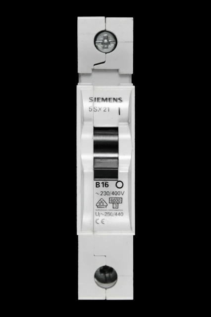 SIEMENS 16 AMP CURVE B 6kA MCB CIRCUIT BREAKER 5SX21 5SX2 £11.95 - PicClick UK
