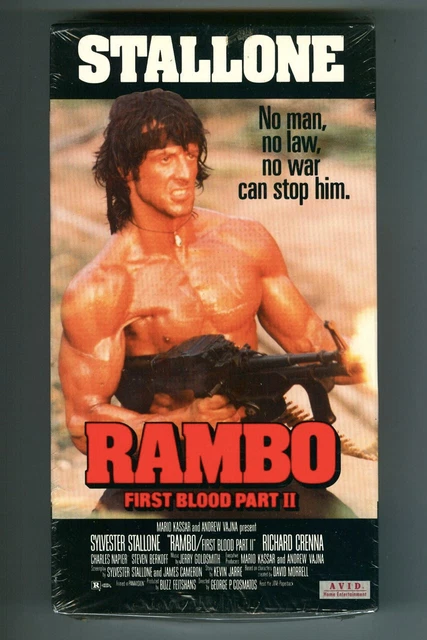 SYLVESTER STALLONE IN RAMBO First Blood Part II! Brand NEW Sealed VHS ...