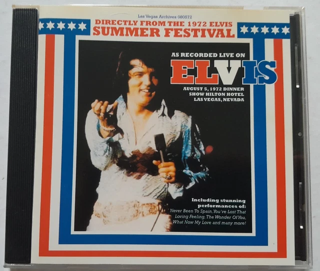 ELVIS PRESLEY ORIGINAL CD import - Directly From The 1972 Elvis Summer ...