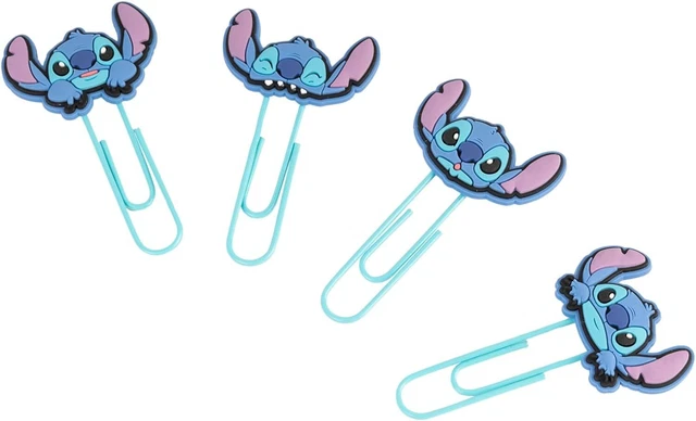 GRUPO ERIK DISNEY Stitch Pack of 4 Paper Clips with Topper Cute ...
