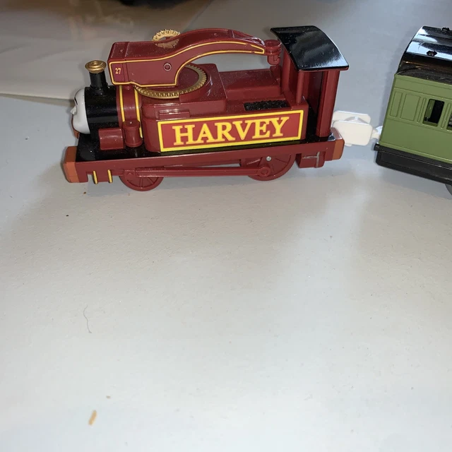 TOMY TRACKMASTER THOMAS & Friends HARVEY & Green Coach & Flatbed ...