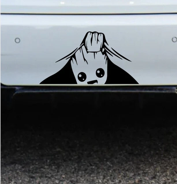 PEEKING BABY GROOT Vinyl Decal Sticker Car Funny Novelty JDM Guardians ...