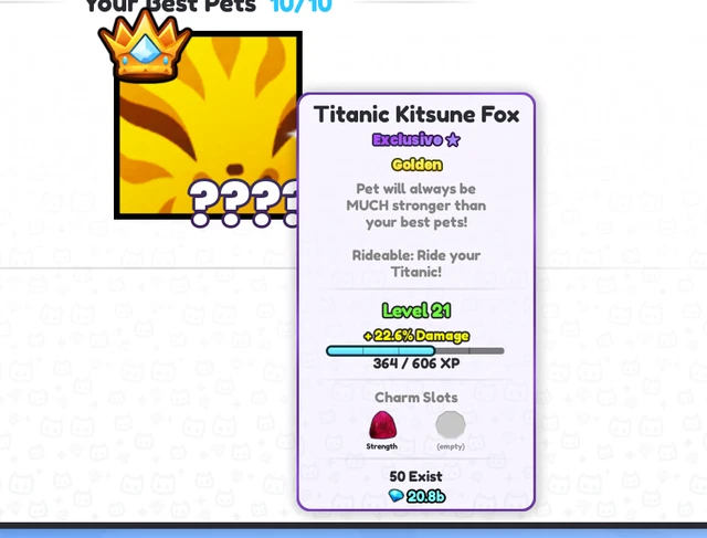 GOLDEN TITANIC KITSUNE Fox | Pet Simulator 99 | PS99 | Roblox | Cheap ...