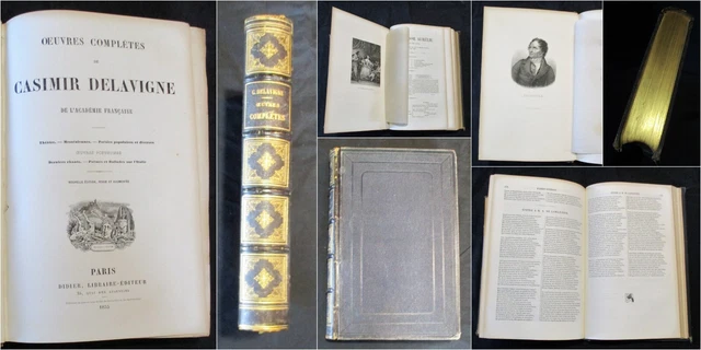 CASIMIR DELAVIGNE. OEUVRES Complètes Illustrées. 1855. Chez Didier. 12 ...