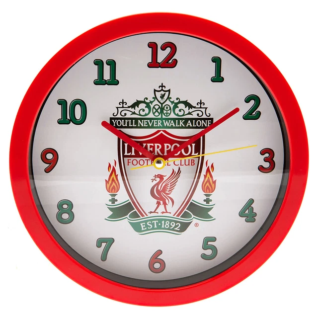 LIVERPOOL FC WALL Clock For Bedroom 25cm In Diameter Official Licensed ...