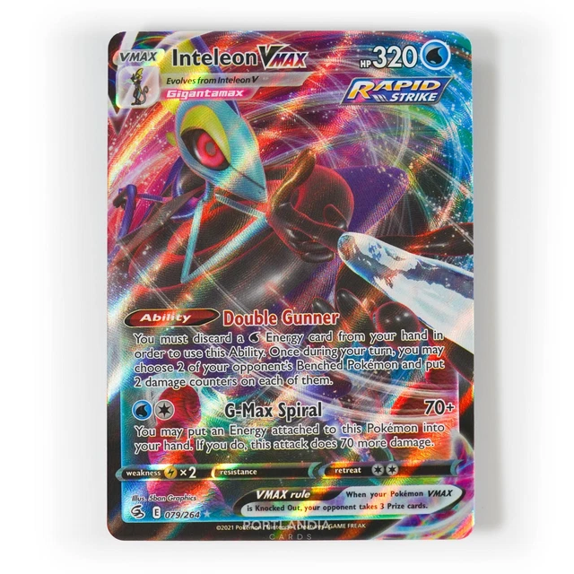POKEMON - INTELEON VMAX - 079/264 - SWSH Fusion Strike - Full Art Card ...