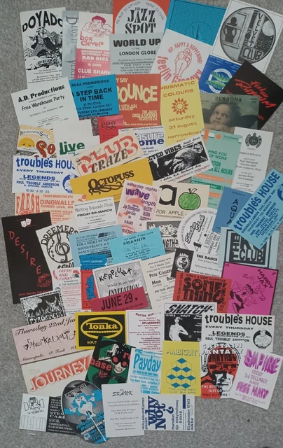 ACID HOUSE RAVE Flyers Circa 1990 To 1995 Bundle Joblot Flyer ...