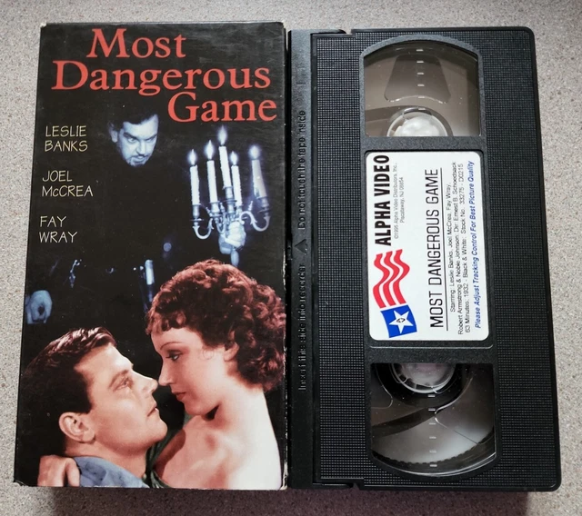 MOST DANGEROUS GAME VHS Alpha Video Rare HTF Leslie Banks Joel McCrea ...