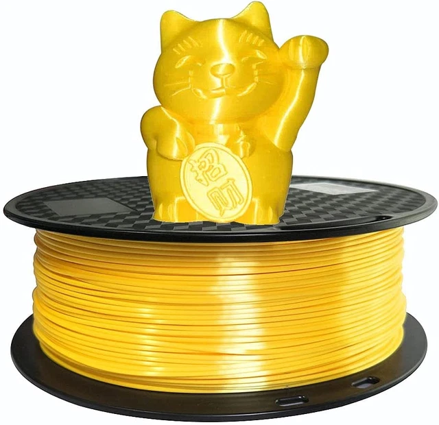 SILK YELLOW PLA Filament 1.75 Mm 1KG 3D Printer Filament Silky Shiny ...