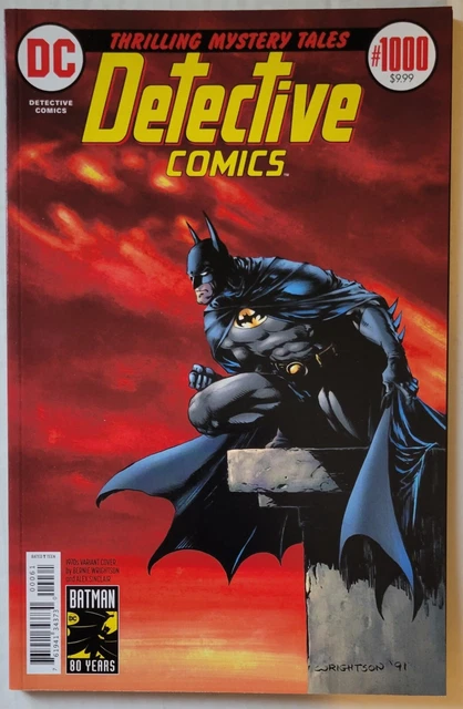 BATMAN DETECTIVE COMICS #1000 BERNIE WRIGHTSON 1970's VARIANT DC 2019 ...