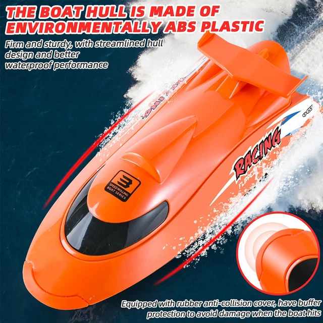 FLYTEC V009 RC Boat Waterproof 2.4GHz 30km/h Ship with Battery (Orange ...