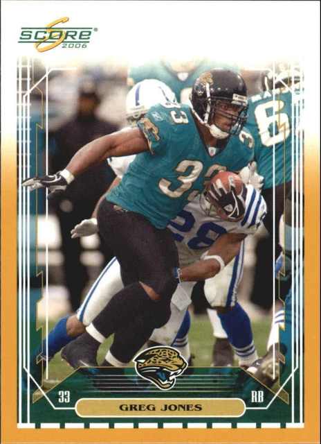 2006 SCORE GOLD Jacksonville Jaguars Football Card #128 Greg Jones/600 ...