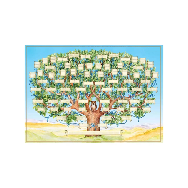 FAMILY TREE CHART Family Tree Diagram 6 Generation Fillable Ancestry ...