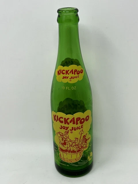 VINTAGE 10 OZ KICKAPOO JOY JUICE Soda Pop Bottle Dogpatch Recipe ...