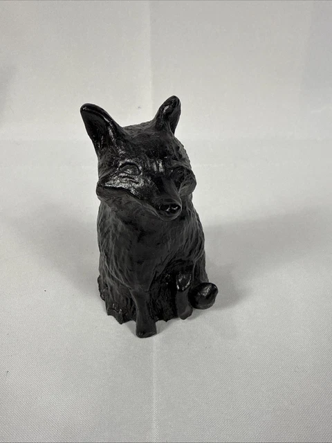 FOX ORIGINAL FIGURINE Sculpture Carved from Coal-Made in Canada £11.85 ...