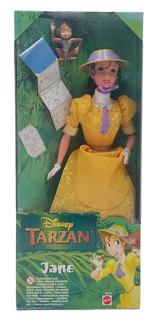 1999 DISNEY TARZAN 29 cm doll: Jane with monkey figure / Mattel 22345 ...