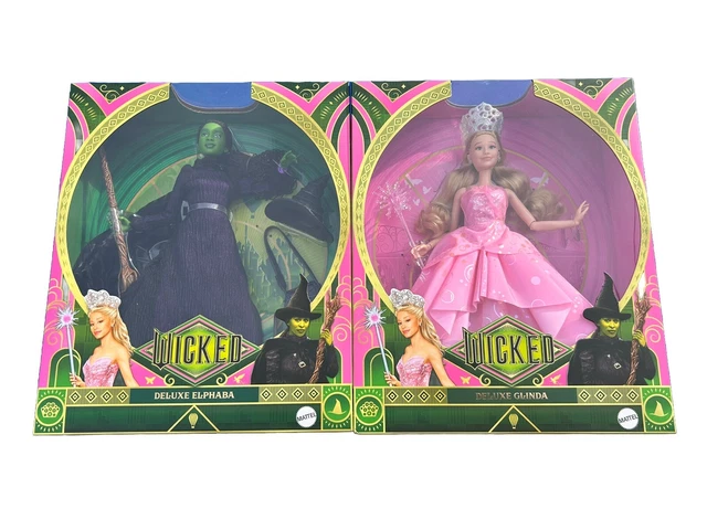 MATTEL WICKED MOVIE Glinda Elephaba DELUXE Doll Set - URL MISPRINT ...
