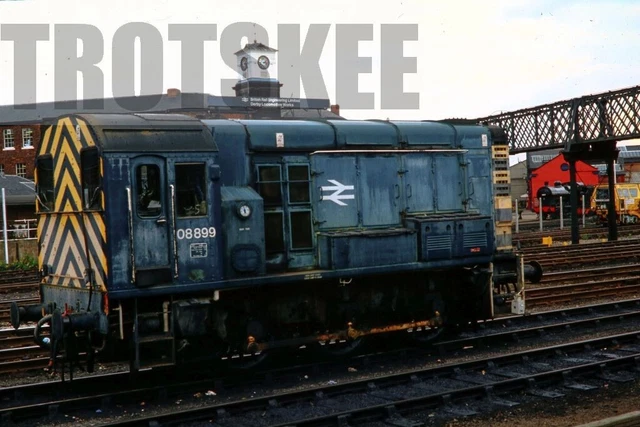 35MM SLIDE BR British Rail Diesel Loco Class 08 08899 Derby 1982 ...