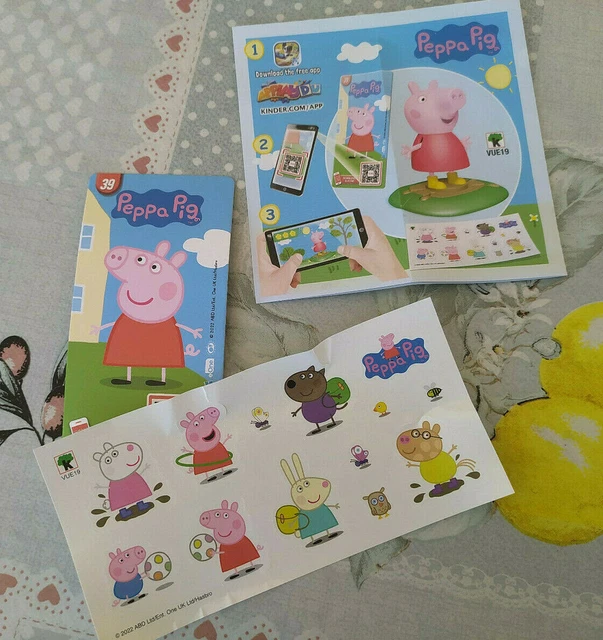 CARTINA ADESIVI E Qr Code 39 Peppa Pig Sorpresa Kinder 2022 Vue19 EUR 3 ...