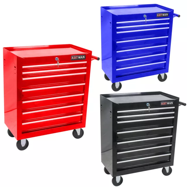 7 Drawers Rolling Tool Chest Mobile Tool Storage Cabinet Tool Cart With
