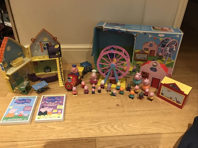 PEPPA PIG TOY Bundle Theme Park Ride / Train Set / House / Figures ...