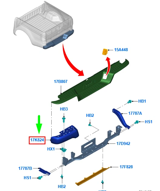 FORD RANGER T6 MK1 Rear Bumper Left Cover Assy 1738603 NEW GENUINE £176 ...