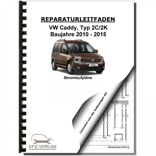 VW CADDY 2K/2C 2010-2015 circuit diagram schematic plans shop manual £ ...