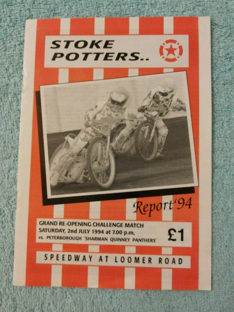 STOKE SPEEDWAY 1994 ORIGINAL PROGRAMME v PETERBOROUGH. 2nd JULY. GRAND 1st MEET. £3.00 - PicClick UK