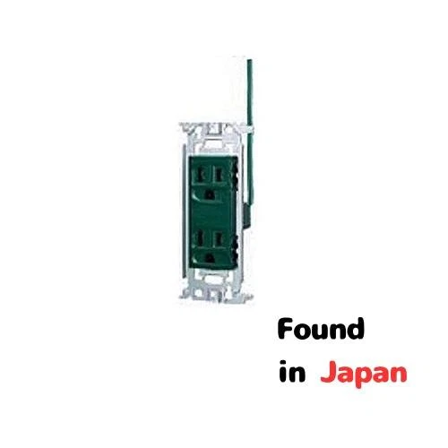 PANASONIC FULL-COLOR RECESSED earthed double outlet with grounding lead ...