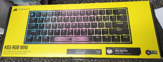 CORSAIR K65 RGB MINI 60% Mechanical Gaming Keyboard - Cherry MX Speed ...