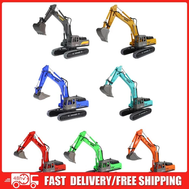 PLASTIC MINI EXCAVATOR Model Toy Car Digger Model Birthday Gift for ...
