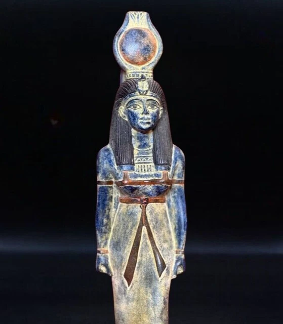 RARE ANCIENT EGYPTIAN Goddess Isis Statue Pharaonic Symbols Handmade in ...
