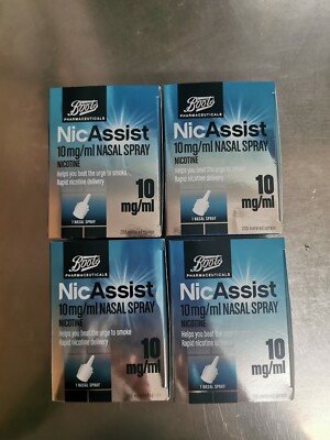 BOOTS NICASSIST NASAL Spray 10mg/ml x 4 boxes Brand new BNIB £54.00 ...