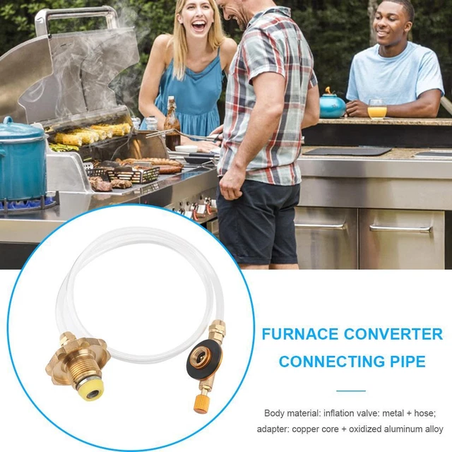 OUTDOOR CAMPING BUTANE Gas Tank Inflation Valve Adapter Cylinder Valve ...