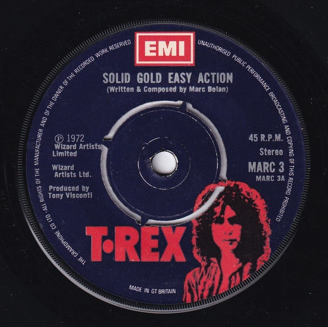 T. REX: SOLID Gold Easy Action/Born to Boogie - 7" VINYL: VERY GOOD EUR ...