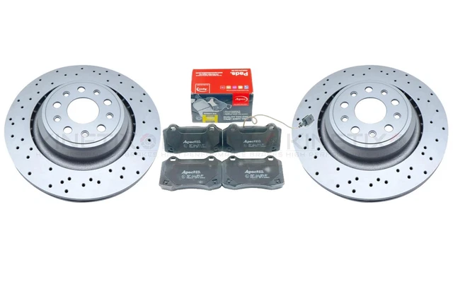 FOR MASERATI GHIBLI QUATTROPORTE REAR BRAKE DISCS APEC PADS 350mm ...