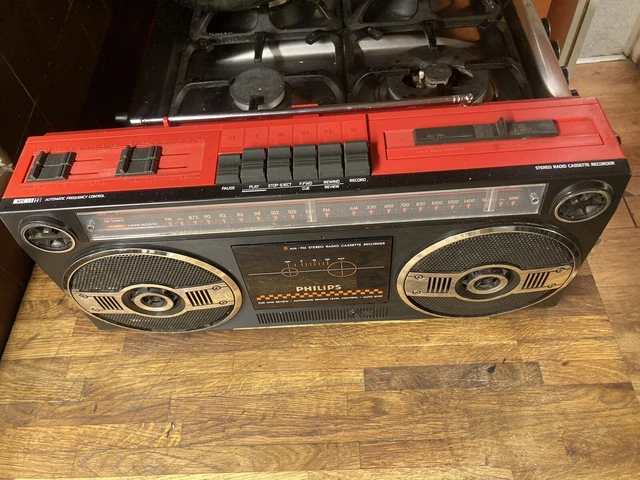 PHILIPS D8050 RETRO 80’s Radio Cassette Player Ghetto Blaster Boom Box ...