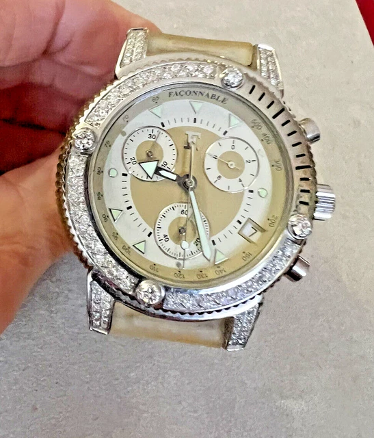 OROLOGIO FACONNABLE DREAMS Aggiunta limitata cronografo diamante unisex ...