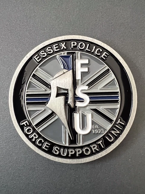 POLICE CHALLENGE COIN Essex Force Support Unit Firearms King Charles ...