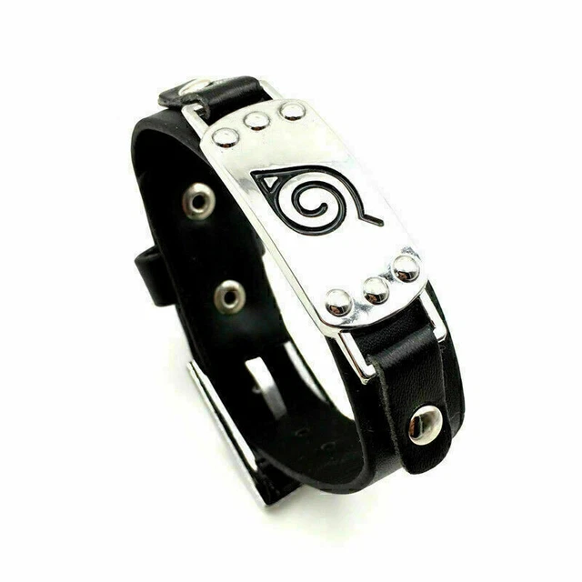 BRACELET NARUTO AVEC symbole Konoha Sasuke Hatake Kakashi Anime Manga ...