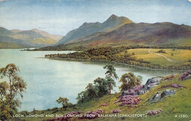 LOCH LOMOND AND Ben Lomond from Balmaha Craigiefort Scotland Postcard ...
